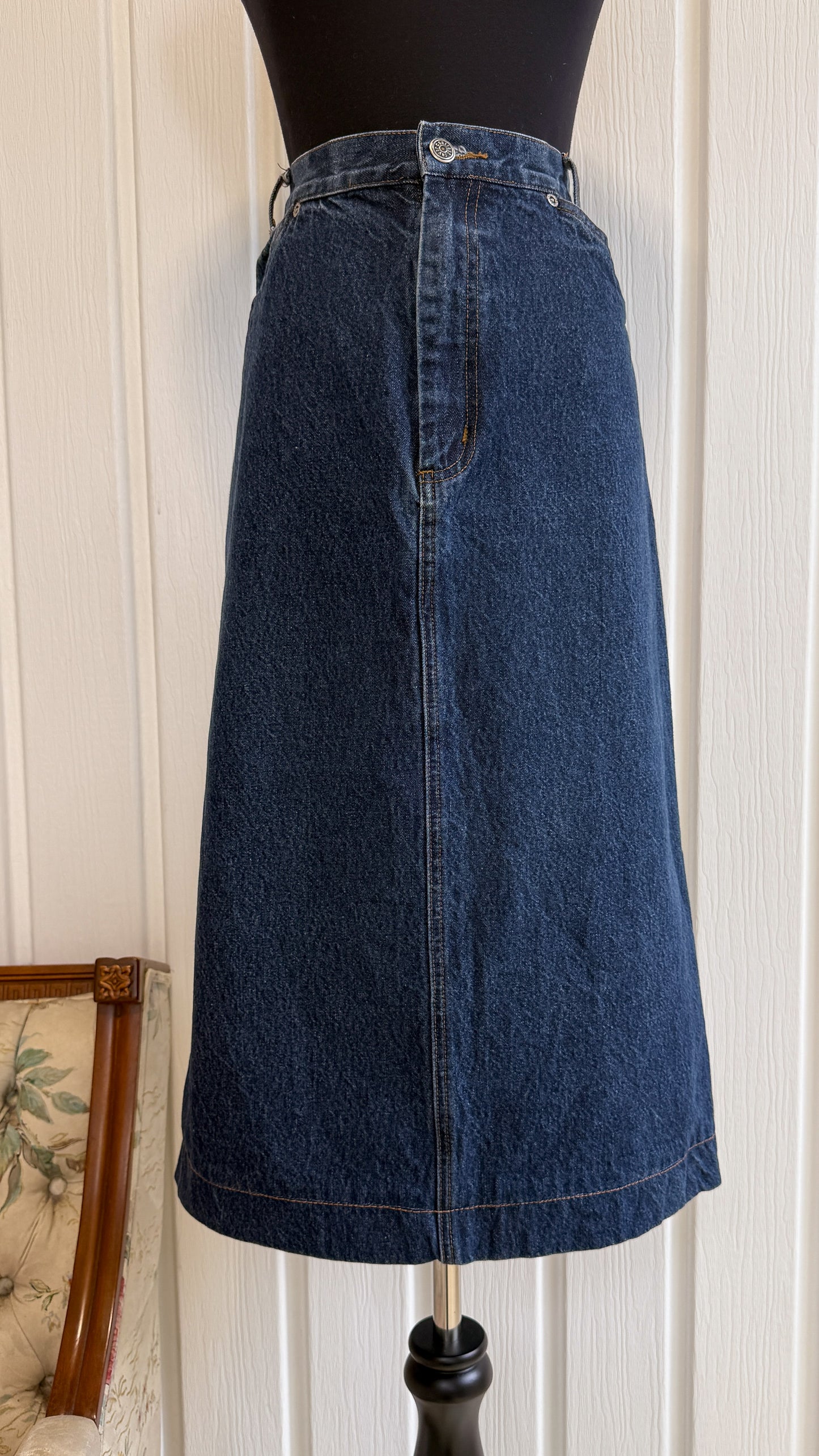 Jupe en jeans Contrast- medium – Friperie Marie-Antoinette